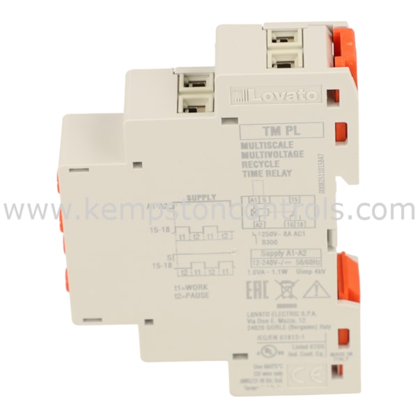 Lovato TMPL LOVATO MODULAR TIMER RELAY PRORAMMABLE 12-240VAC/DC ...