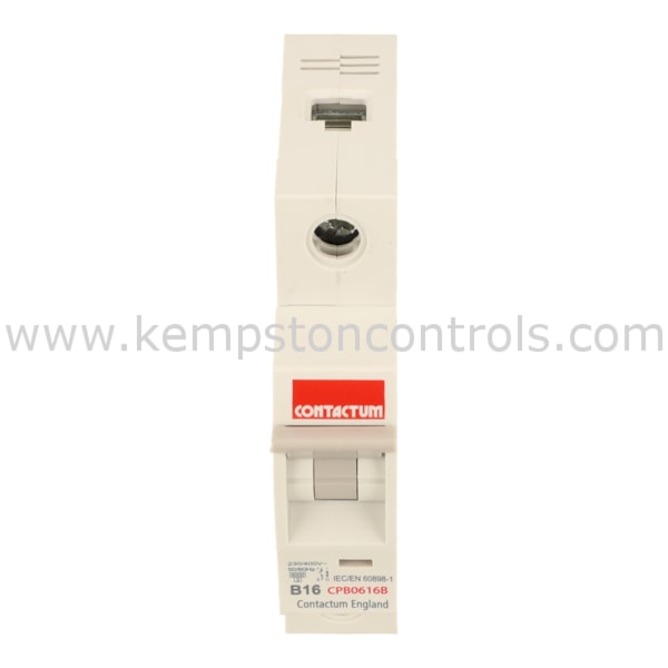 Contactum CPB0616B CONTACTUM MCB, 1P, 6KA, B CURVE, 220/250V, 16A, 50/60HZ, DIN RAIL | Kempston ...