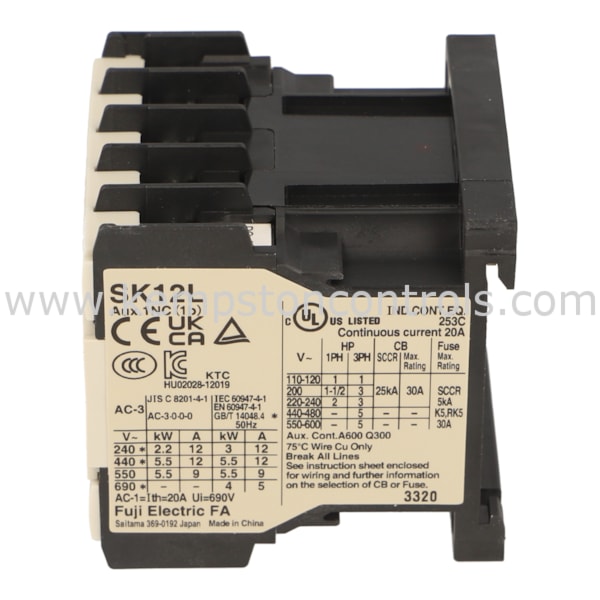 Fuji SK12L-E01 FUJI SK12L-E01 (WAS SJ-0G 1B DC24V) CONTACTOR 12A 24VDC ...
