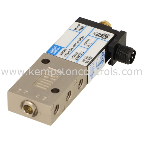 MAC Valves 44B-ABA-GFL0-1PA7190 MAC VALVE 44 SERIES SOLENOID VALVE, 24V ...