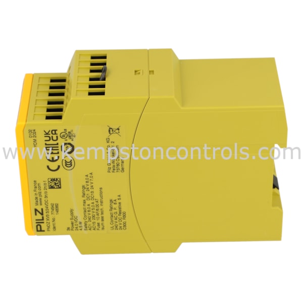 Pilz 774542 PILZ SAFETY RELAY, 1/2 CHANNEL WIRING, 3 NO, 24V DC, 45MM ...