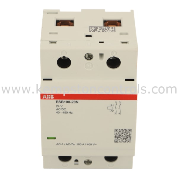 ABB 1SAE361111R0120 ABB INSTALLATION CONTACTOR, ESB100-20N-01, 24V, 400VAC, 100A, 2NO, 2 POLES ...