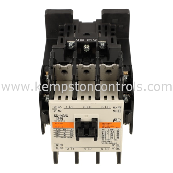 Fuji SCN3/G-24VDC FUJI SC-N3/G DC24V CONTACTOR 2N/O+2N/C AUX (30KW AC3 ...