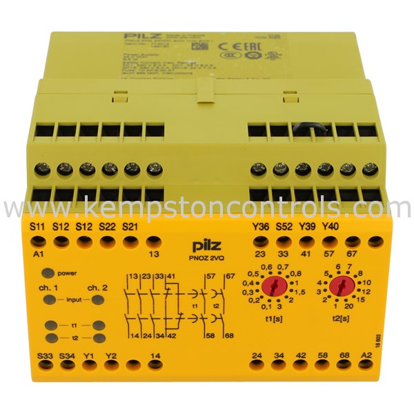 Pilz PNOZ 2VQ 24VDC 3n/o 1n/c 2n/o t PILZ SAFETY RELAY, 1/2 CHANNEL ...