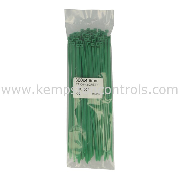 Termination Technology TT300-4.8GREEN TT NYLON CABLE TIES 300MM X 4.8MM ...