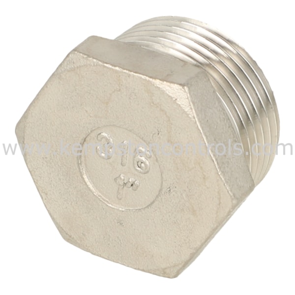 Other HP16 NERO PIPELINE 1" BSPT M HEX HEAD PLUG 150LB 316SS | Kempston Controls