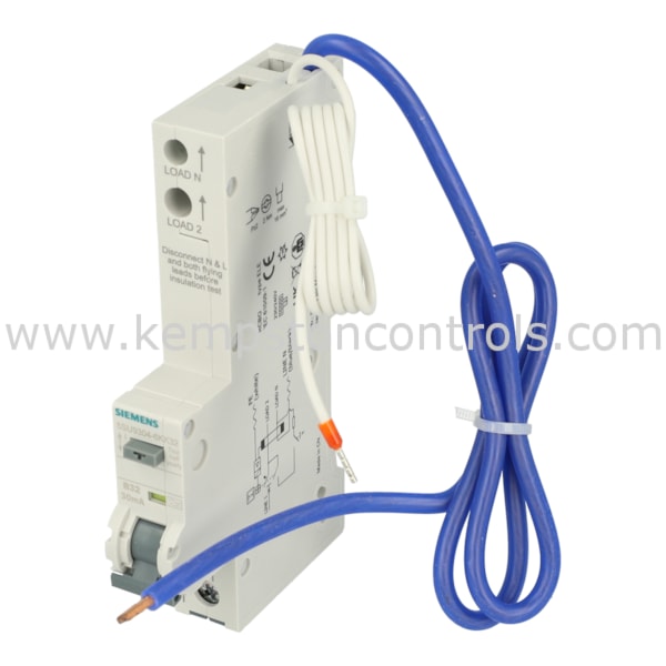 Siemens 5SU9304-6KK32 SIEMENS RCBO, 10 KA, 1P+N, TYPE A, 30 MA B CHAR., IN: 32 A UN AC: 230V ...