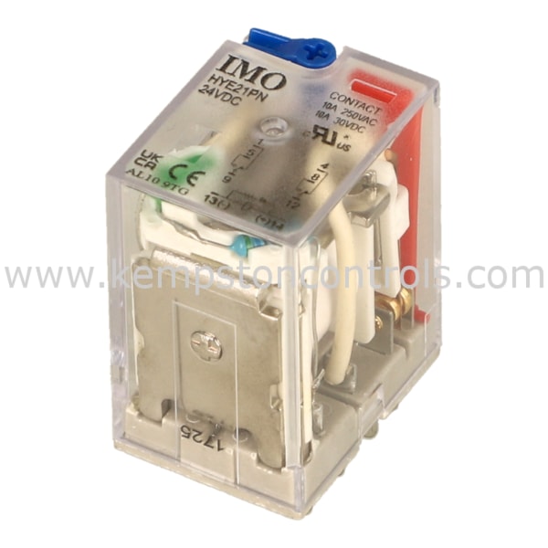 IMO HYE21PN24DC IMO POWER RELAY, 2PCO, 10A, 24VDC, UP TO 1.1W PLUG IN ...