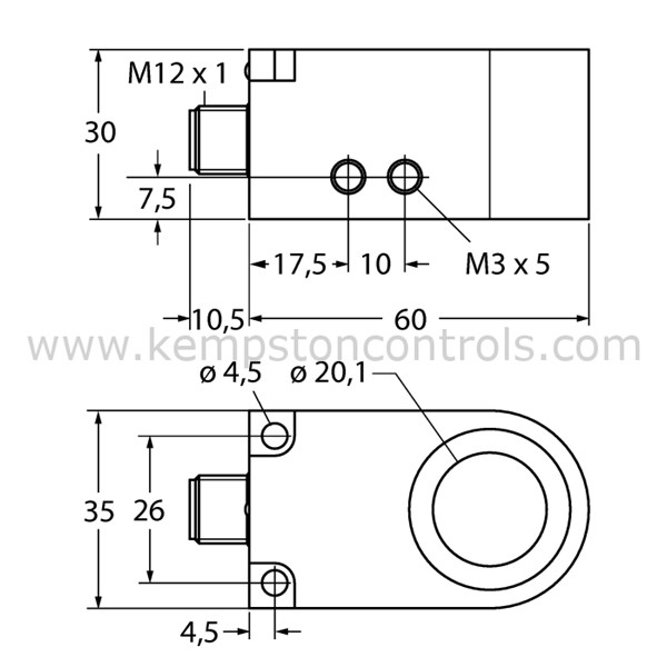 Turck Banner Bi20R-W30-DAP6X-H1141 TURCK RING SENSOR, 20.1MM INSIDE ...