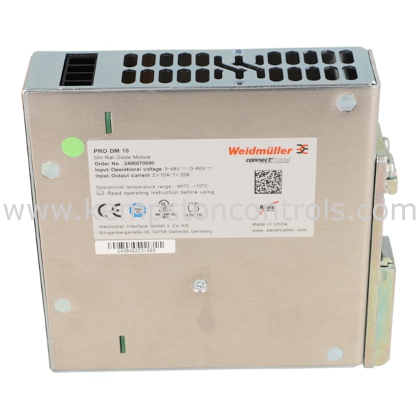 Weidmuller 2486070000 WEIDMULLER POWER SUPPLY, PRO DM 10-DIODE MODULE ...