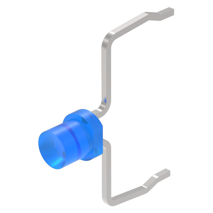 EAO 10-2603.3176S EAO LED 3MM CYLINDRICAL BENT BLUE N0B14L74Z VF=3.0V ...