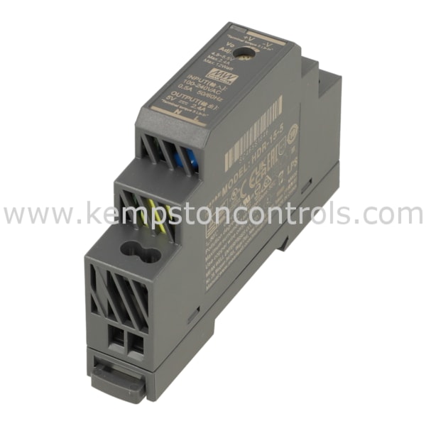 Meanwell HDR-15-5 MEANWELL MEANWELL 2.4A 5V DC SINGLE PHASE POWER ...