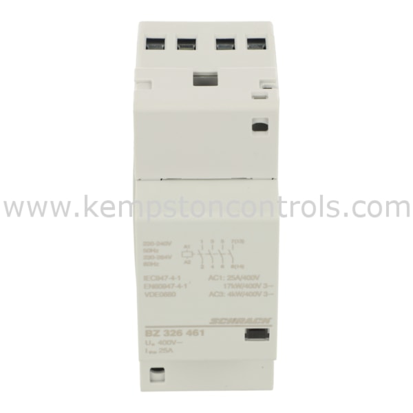 Schrack BZ326461 SCHRACK MODULAR CONTACTOR 25A, 4 NO, 230V AC, 2MW ...
