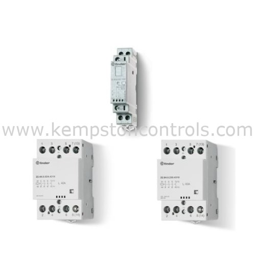 Finder 22.32.0.230.4320 FINDER MODULAR CONTACTOR, 25A, 2P, AC 50/60HZ ...
