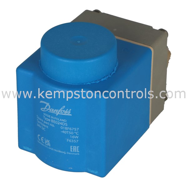 Danfoss 018F6757 DANFOSS 24VDC 18W COIL WITH TERMINAL BOX | Kempston ...