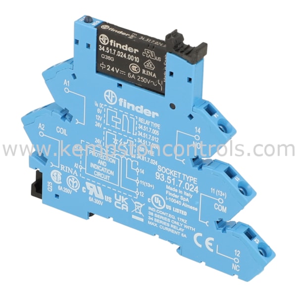 Finder 38.61.7.024.0050 FINDER RELAY INTERFACE MODULE 24VDC | Kempston ...