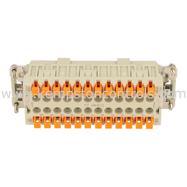 ILME CSHM24 ILME MALE INSERT, SIZE 104.27, 24P+PE, SILVER, SQUICH, 16A ...