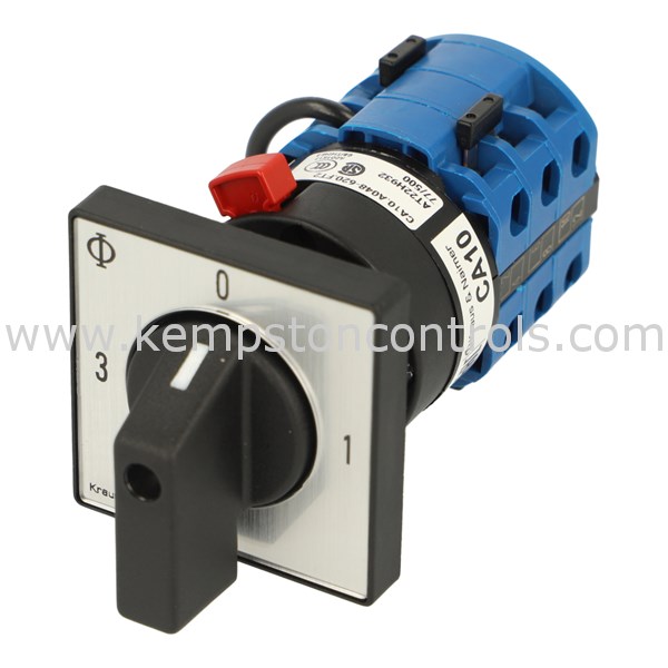 Kraus and Naimer CA10 A048 FT2 GB21 KRAUS AND NAIMER CHANGEOVER SWITCH, 20A, 3 POLE, ENGRAVED '0 ...