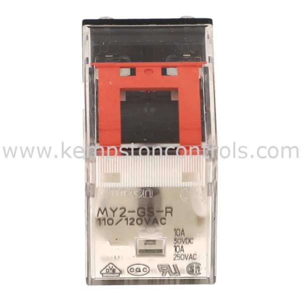 Omron MY2-GS-R AC110/120 OMRON RELAY, PLUG-IN, 8-PIN, DPDT, 10A, 2 POLE, MECHANICAL INDICATOR ...