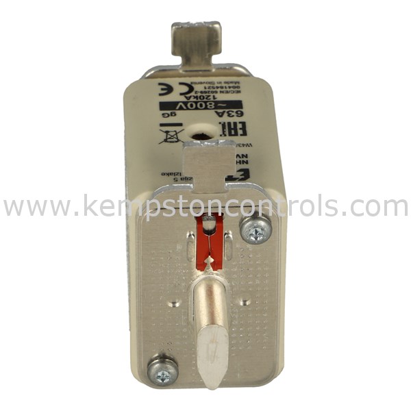 ETI 004184521 ETI FUSE LINK, 63A/800V, NH00 SIZE, GG CHARACTERISTICS ...