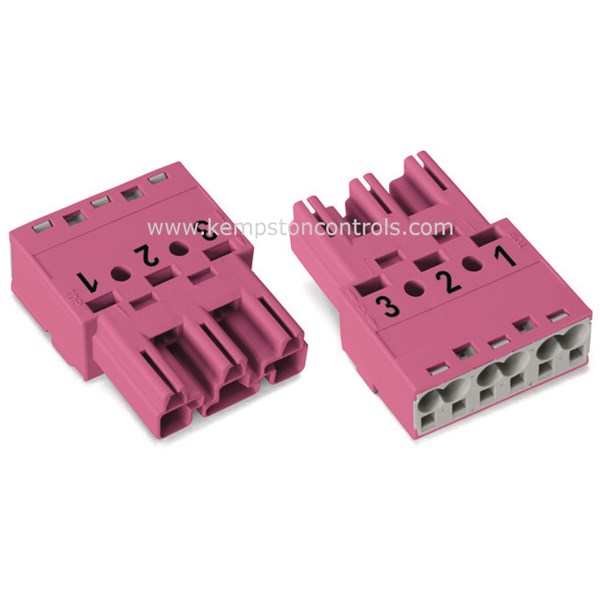 WAGO 770-293 WAGO PLUG, WITHOUT STRAIN RELIEF HOUSING 3-POLE PINK ...