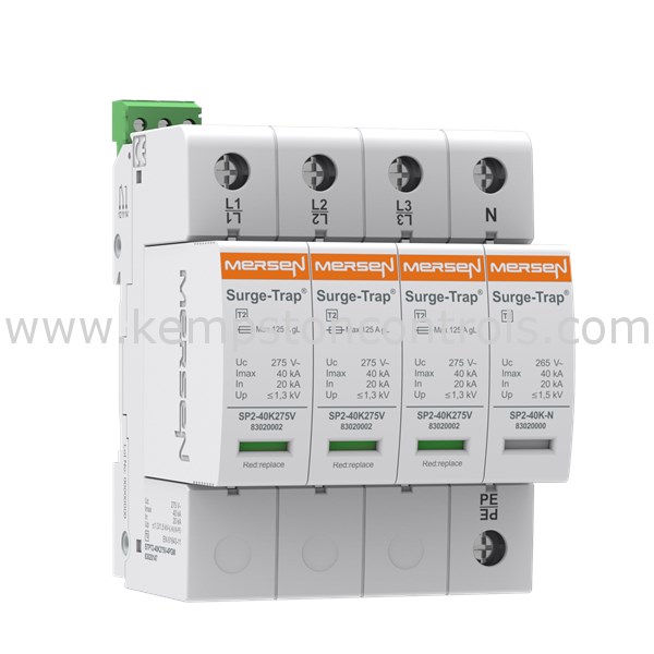 Mersen 83020147 SURGE TRAP PLUGGABLE SURGE PROTECTION TYPE 2 - 40 KA 3 ...