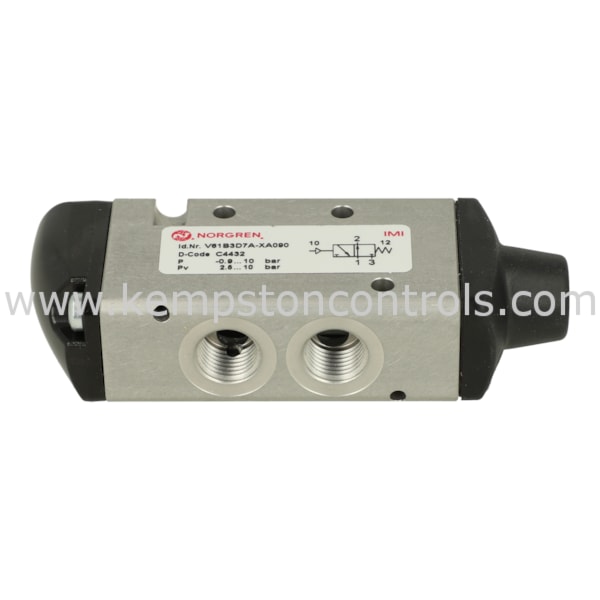Norgren V61B3D7A-XA090 NORGREN PILOT SPRING VALVE, 3/2 DIRECTIONAL, N/O ...
