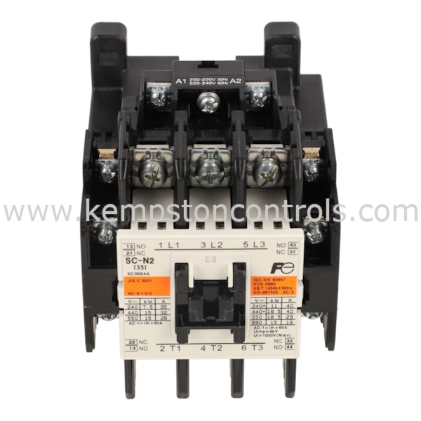 Fuji SCN2/2 FUJI SC-N2 AC200/220V CONTACTOR 2N/O+2N/C AUX (18.5KW AC3 ...