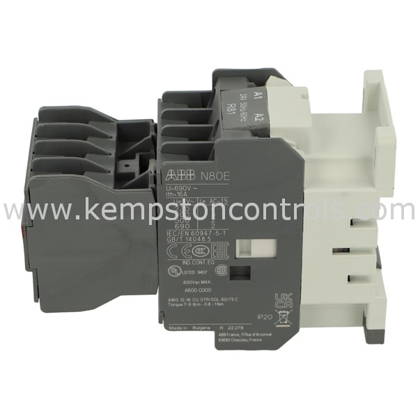 ABB 1SBH141001R8180 ABB N80E 24V 50/60HZ CONTACTOR RELAY, 8 NO CONTACTS ...
