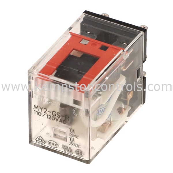 Omron MY2-GS-R AC110/120 OMRON RELAY, PLUG-IN, 8-PIN, DPDT, 10A, 2 POLE, MECHANICAL INDICATOR ...