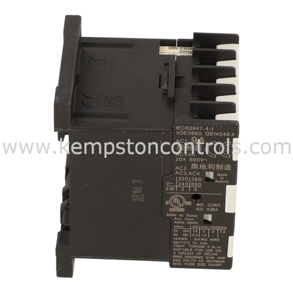 IMO MB09-S-01230 IMO 3POLE MINI CONTACTOR 4KW 9A 230VAC | Kempston Controls