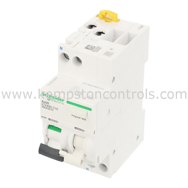 Schneider A9DE3610 SCHNEIDER A9 ICV40N RCBO, 1P+N, 10A, C CURVE, 6000A ...