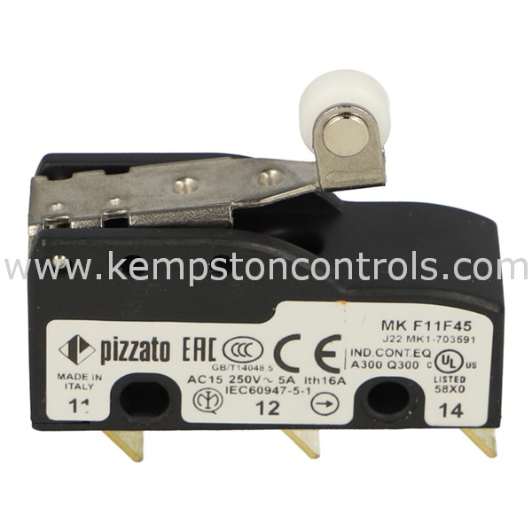 Pizzato MK F11F45 PIZZATO MICROSWITCH WITH SHORT ROLLER LEVER ...