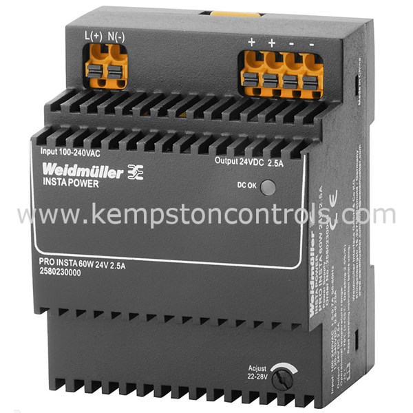 Weidmuller 2580230000 POWER SUPPLY, SWITCH-MODE, 100-240VAC 120-340VDC ...