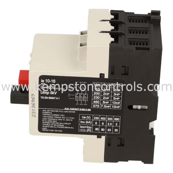 Crompton Controls CCMMS16 CROMPTON CONTROLS MANUAL MOTOR STARTER ...