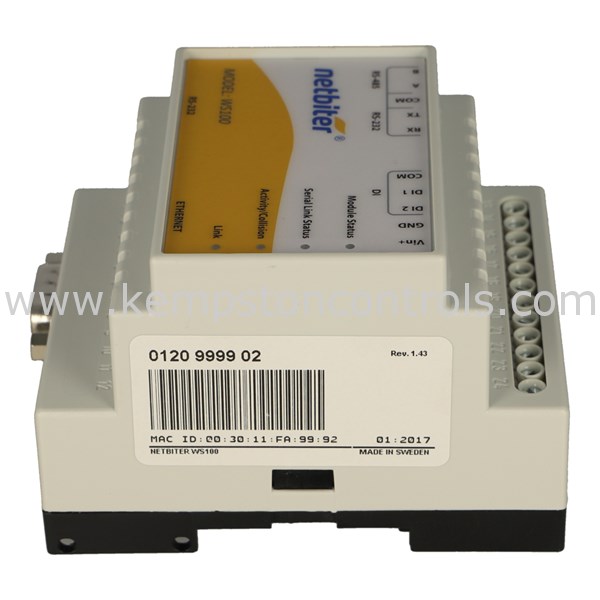 Other WS100 NETBITER DIN RAIL MOUNT GATEWAY WITH WEB SERVER, 1 RS485 ...