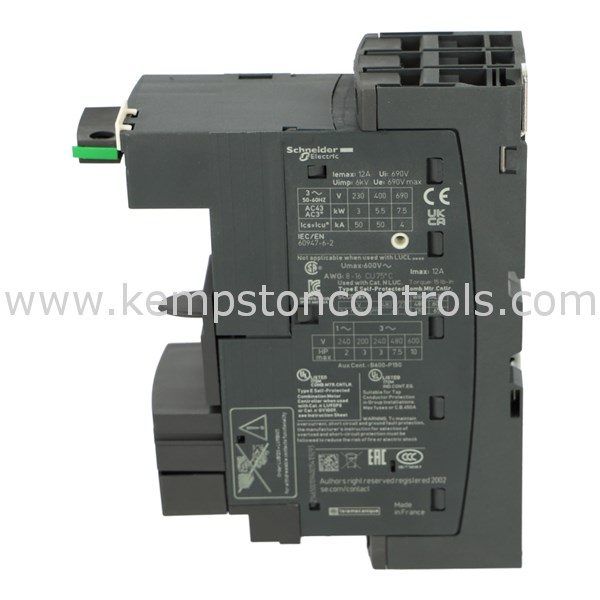 Schneider LUB12 SCHNEIDER POWER BASE, TESYS U, 3P, 12A, 690V, 40-60HZ ...