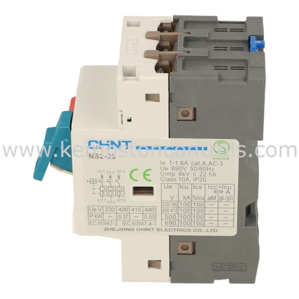 CHINT NS2-25-1.6 CHINT MANUAL MOTOR STARTER,0.1-1.6A, -5? TO +40 ...
