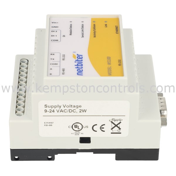 Other WS100 NETBITER DIN RAIL MOUNT GATEWAY WITH WEB SERVER, 1 RS485 ...