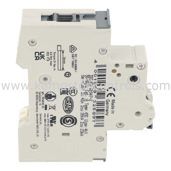 Siemens 5SY6102-6 SIEMENS MINIATURE CIRCUIT BREAKER 230/400 V 6KA, 1 ...