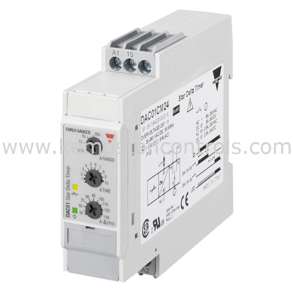 Carlo Gavazzi DAC01CM40 STAR DELTA TIMER 380/415V | Kempston Controls