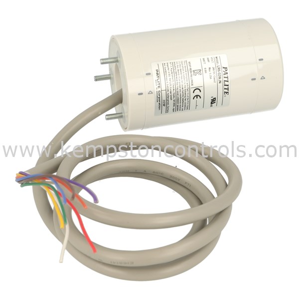 Patlite LR6-02WJNW PATLITE BASE MODULE, OFF-WHITE, 24VDC, 60MM DIA, DIRECT MOUNT, CABLE,IP65 ...