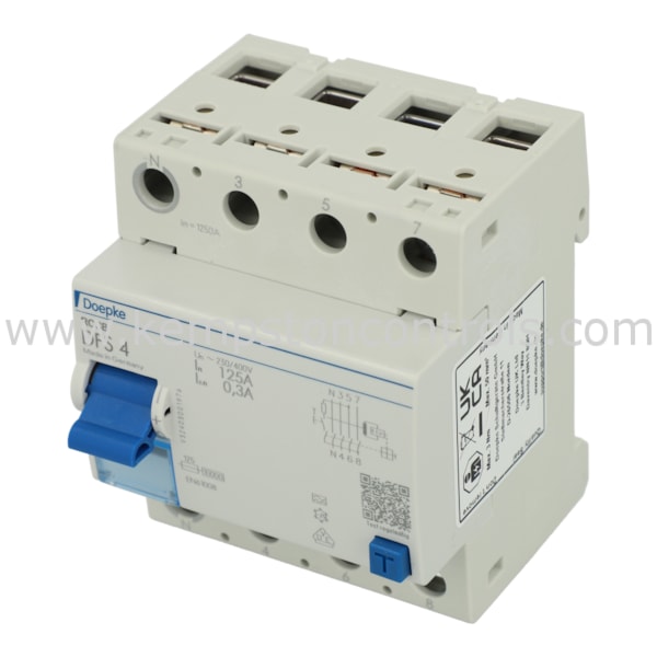 Doepke DFS4-125-4/0.30 A DOEPKE RCCB, 4 POLE, 125A, 300MA, TYPE A ...