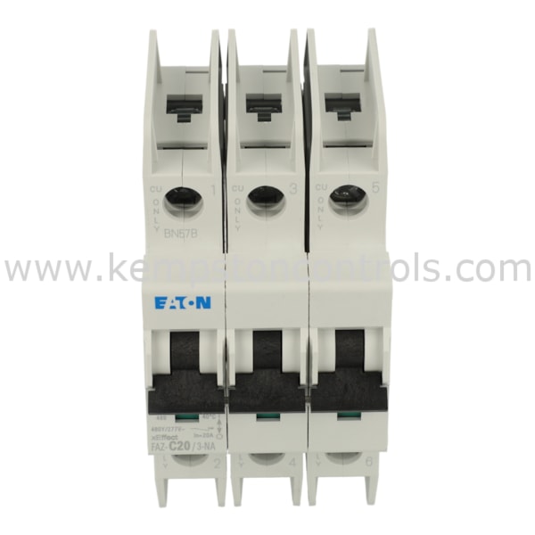 Eaton Moeller FAZ-C20/3-NA MOELLER MCB, 20A, C-TYPE, TP, UL489 | Kempston Controls