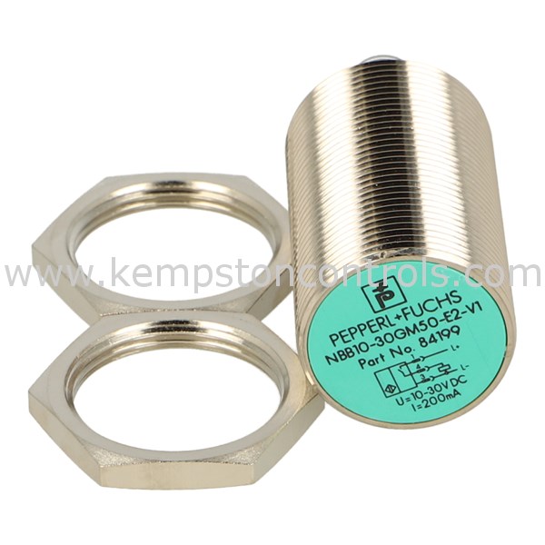 Pepperl + Fuchs NBB10-30GM50-E2-V1 P+F INDUCTIVE SENSOR, M30, 10MM RANGE FLUSH, PNP NO, M12 ...