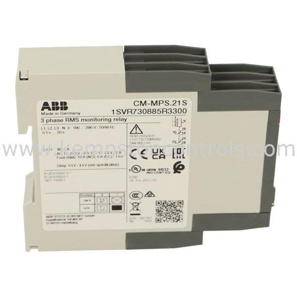 ABB 1SVR730885R3300 ABB THREE-PHASE MONITORING RELAY | Kempston Controls