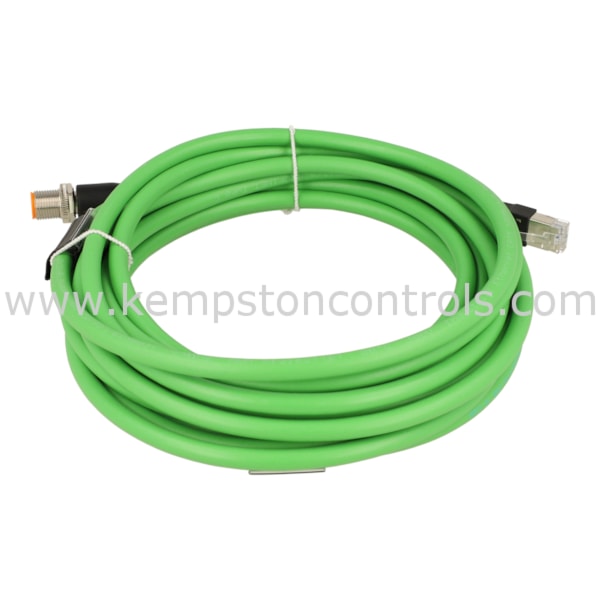 IFM EVC927 IFM ETHERNET CONNECTION CABLE 5M, PUR, TPU, BLACK, M12, STRAIGHT, D CODING, RJ45 ...