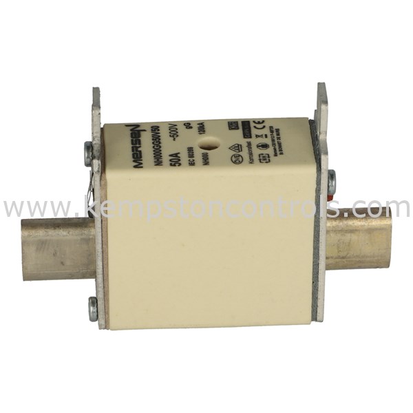 Mersen T212974 NH FUSE-LINK GG, 500VAC, SIZE 000, 50A DOUBLE INDICATOR ...
