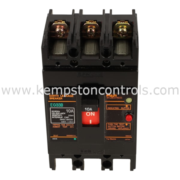 Fuji EG33B/10-100MA FUJI ELCB 3 POLE 10 AMP (100MA RATED SENSITIVE CURRENT) | Kempston Controls