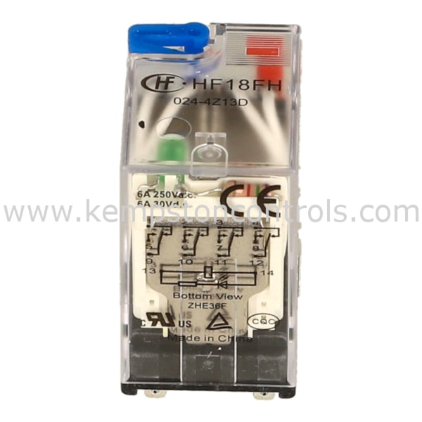 Hongfa HF18FH/024-4Z13D HONGFA PLUG IN RELAY, 24VDC, 6A, 4P | Kempston ...